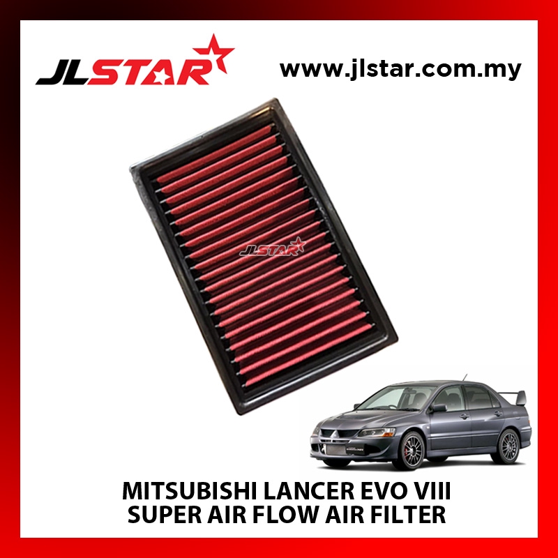 MITSUBISHI LANCER EVO VIII SUPER AIR FLOW AIR FILTER REUSABLE LAST FROM ...