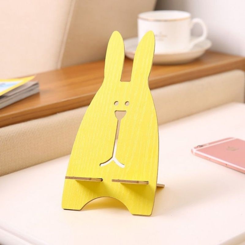 🔥Ready stock 🔥Wooden Rabbit Design Mobile Phone Stand Phone Holder ...