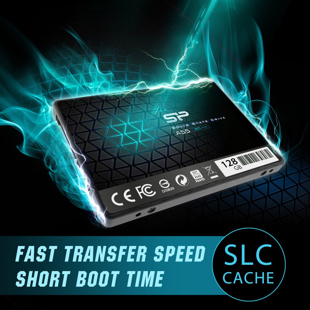 Silicon Power A55 SSD 3D TLC NAND SATA III 2.5" Internal SSD (128GB ...