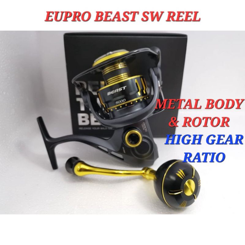 🔥🔥 NEW!! 🔥🔥 2022 EUPRO INTERNATIONAL BEAST SALTWATER SPINNING REEL ...
