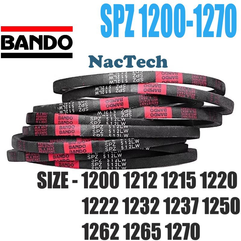 BANDO LW SPZ1200 SPZ1212 SPZ1215 SPZ1220 SPZ1222 SPZ1232 SPZ1237 SPZ1250 SPZ1262 SPZ1265 SPZ1270 ...