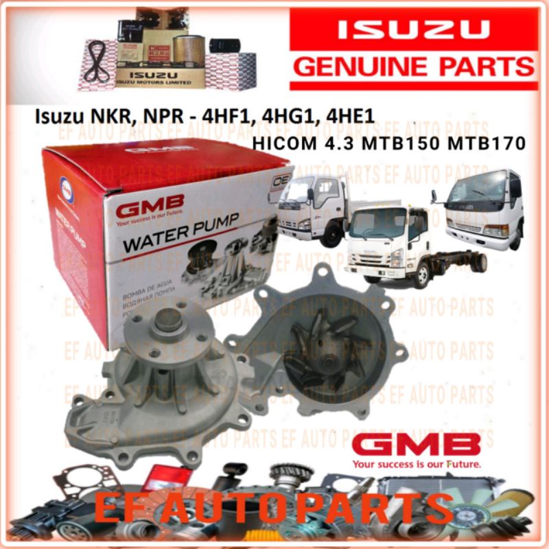ISUZU NKR NQR NPR PRO HICOM 4.3 4HF1 4HG1 4HE1 GWIS42 GMB WATER PUMP ...