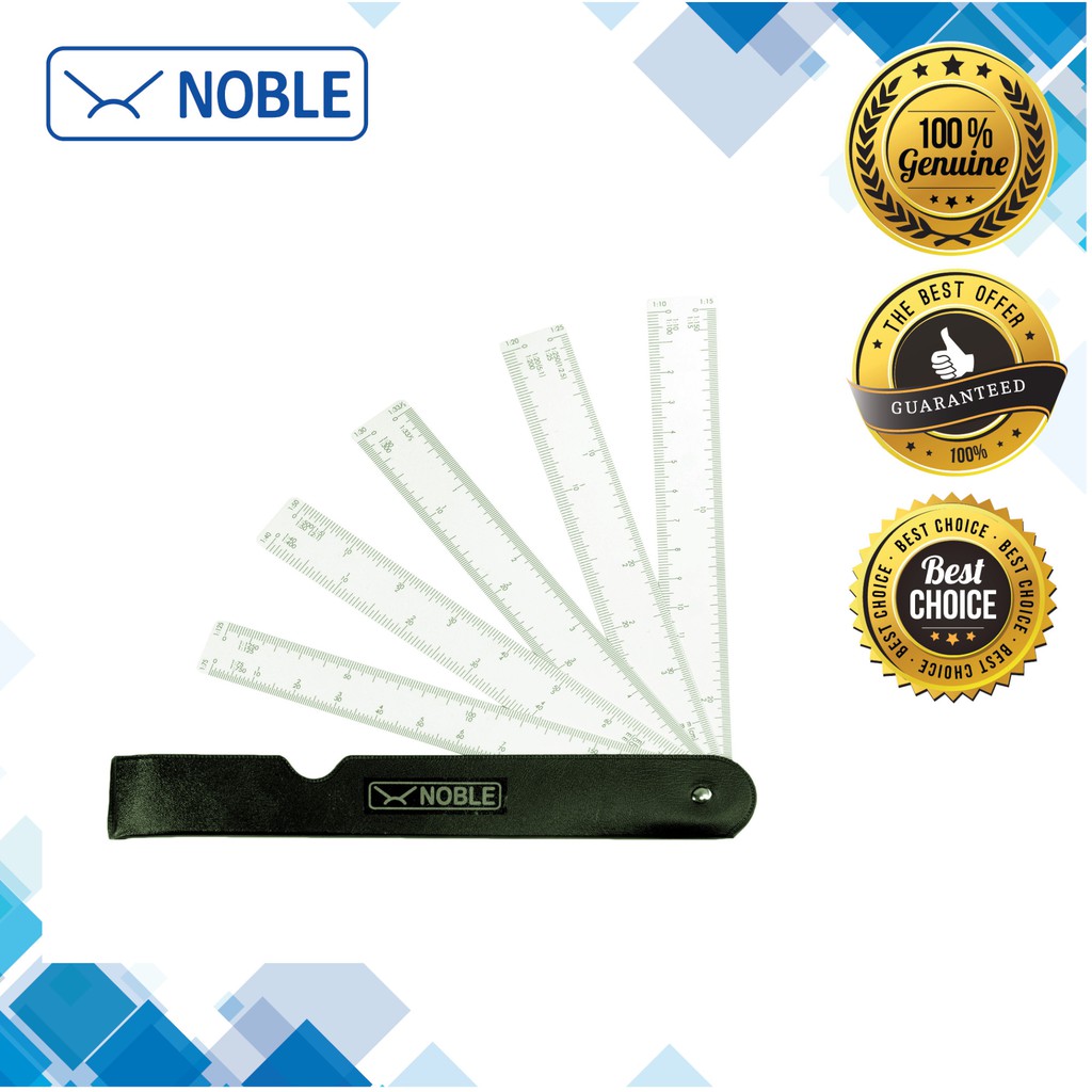 NOBLE Fan Scale Ruler (19 Scales) For Engineer/Architect/Students ...