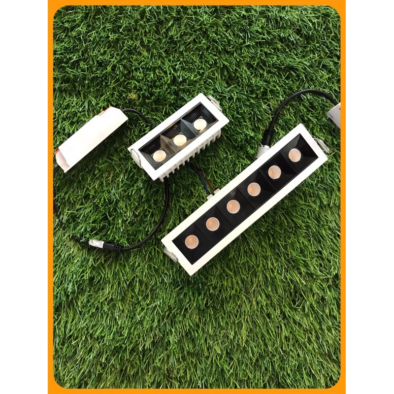 SLIM 6W/12W LED COB DOWNLIGHT/EYEBALL RECTANGLE WHITE BLACK COMPLETE ...