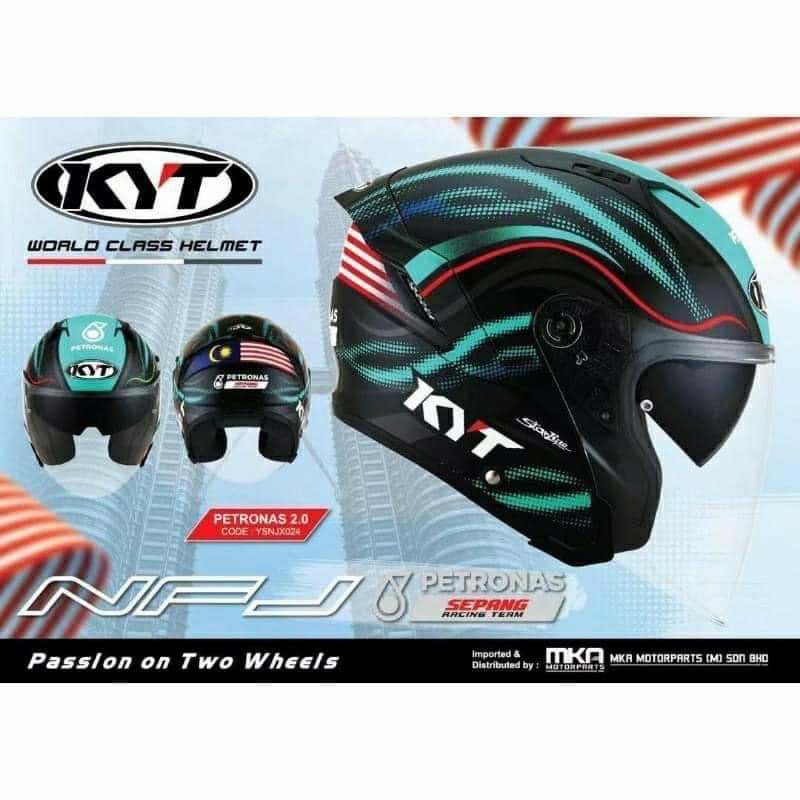 KYT NFJ 3 PETRONAS SRT 2.0 HELMET (LIMITED EDITION) | Shopee Malaysia