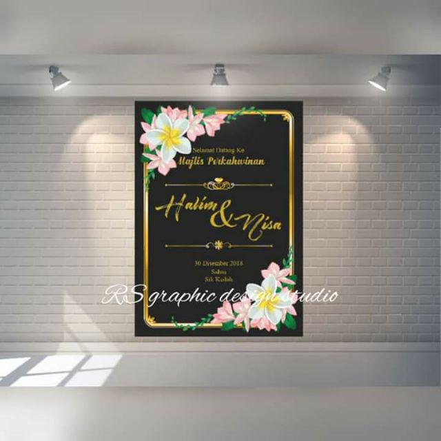 BACKDROP KAHWIN/PHOTOBOOTH KAHWIN MURAH(free design) | Shopee Malaysia