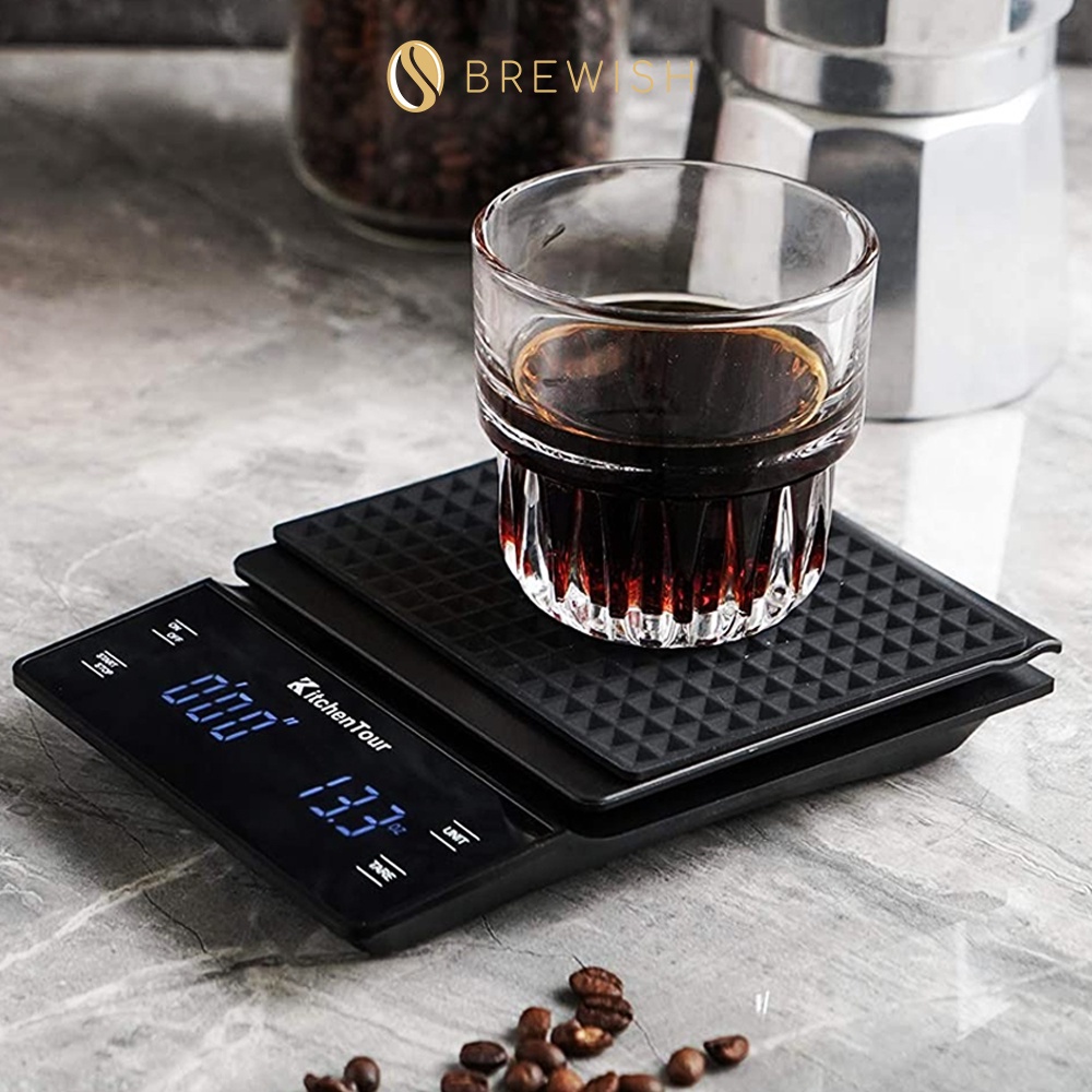 BREWISH Barista Coffee Digital Weight Scale 0.1g-3kg Accuracy Timer ...