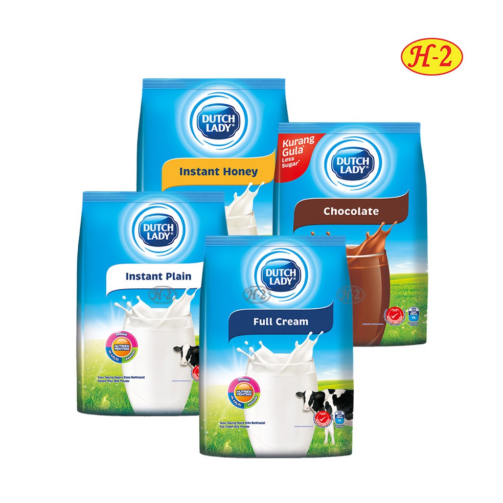Dutch Lady Family Milk Formula Instant Plain / Full Cream / Honey (600g ...