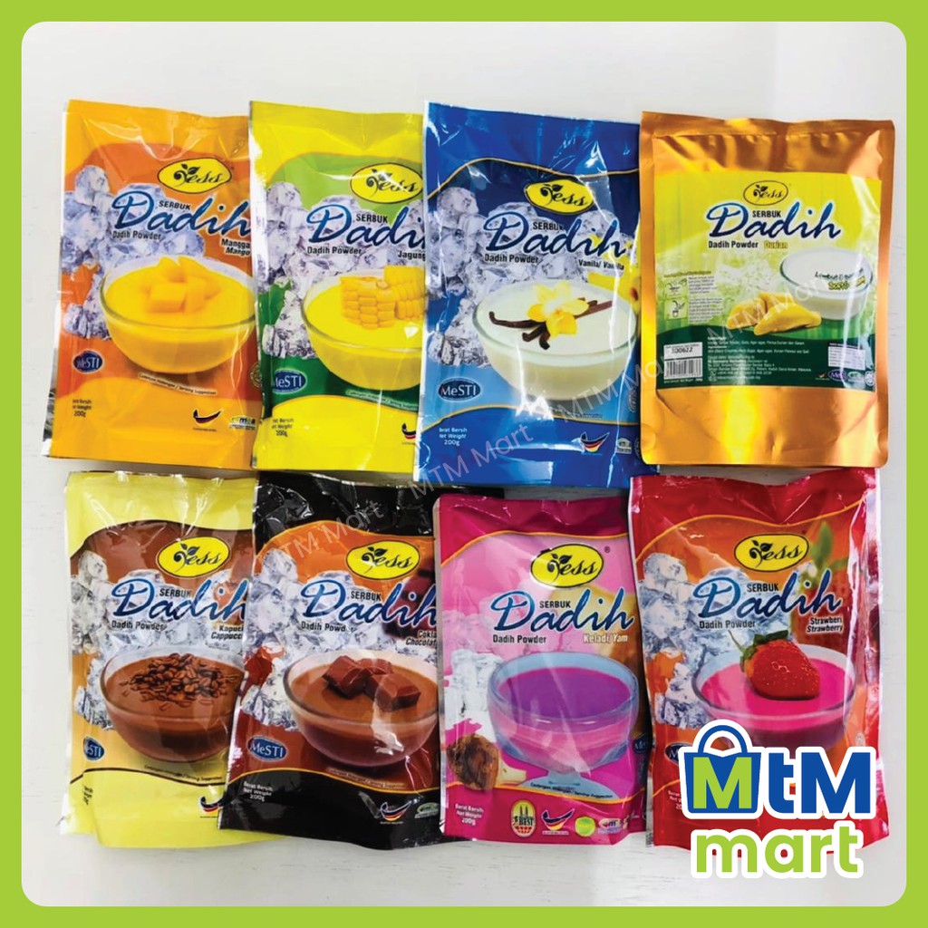 Serbuk Dadih Yess 200g - Mango / Corn / Vanilla / Durian / Cappuccino ...