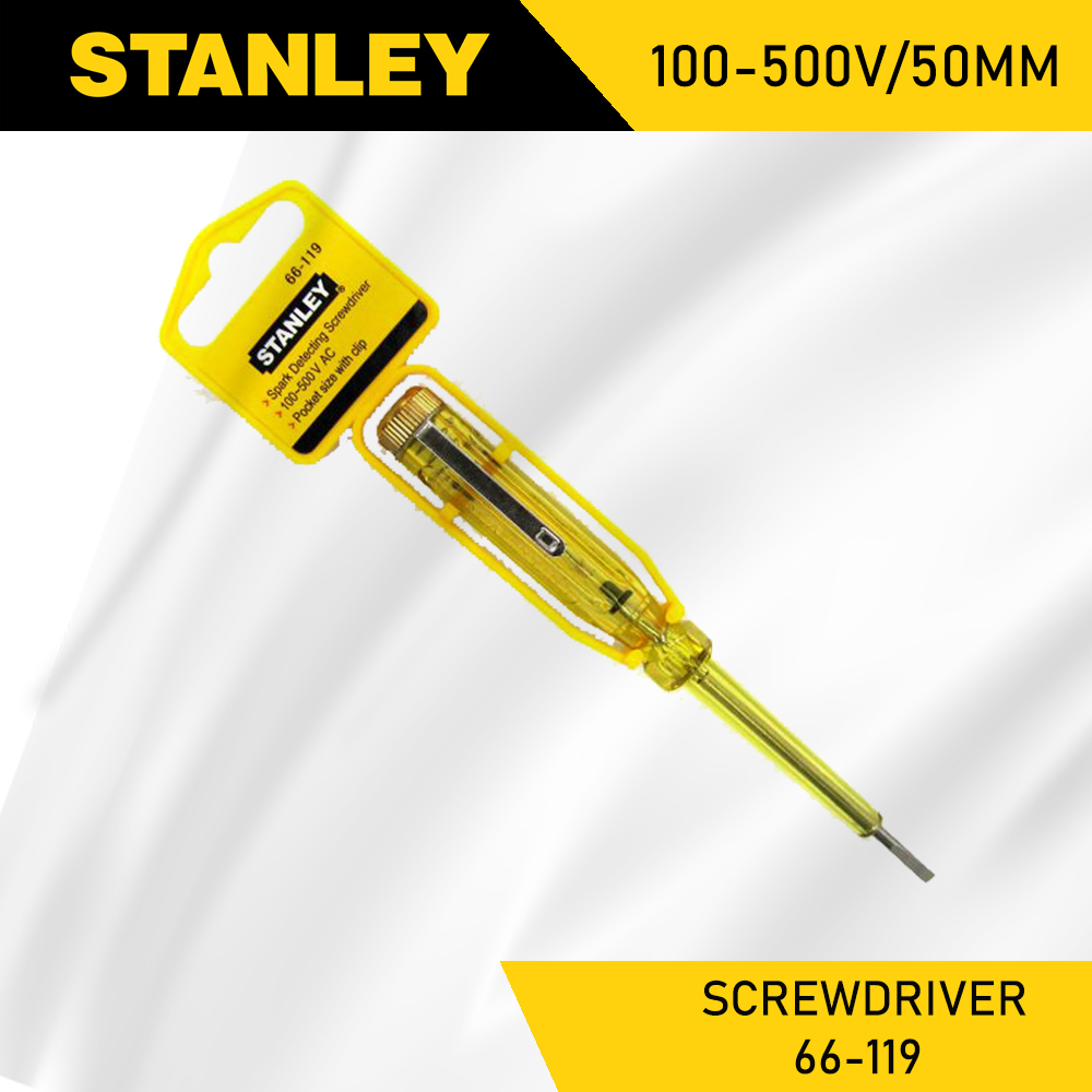 STANLEY 66-119 100-500V 50mm Original Spark Detecting Screwdriver Test ...