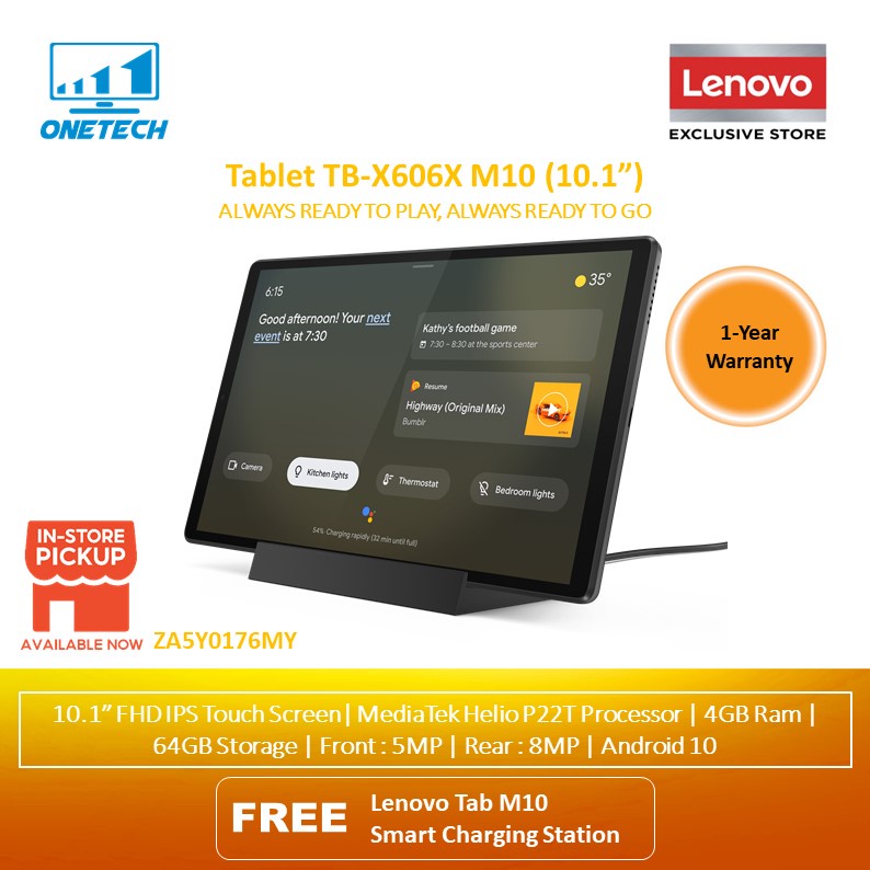 Lenovo Tablet TB-X606X M10 ZA5Y0176MY - Iron Grey (10.1" FHD IPS ...