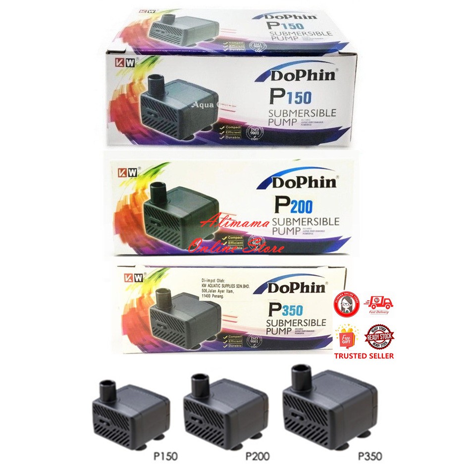 DOPHIN P150 / P200 / P350 SUBMERSIBLE PUMP AQUARIUM TANK WATER PUMP ...
