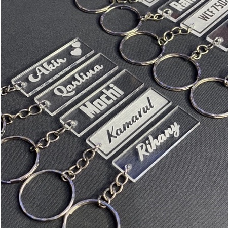 MINIMUM ORDER 5pcs / Keychain Acrylic Murah-Custome Made Nama Emgrave ...