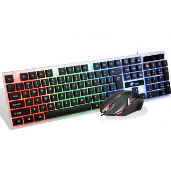 InfoTech T350 Backlit light Gaming Keyboard and Mouse Combo Usb wired ...