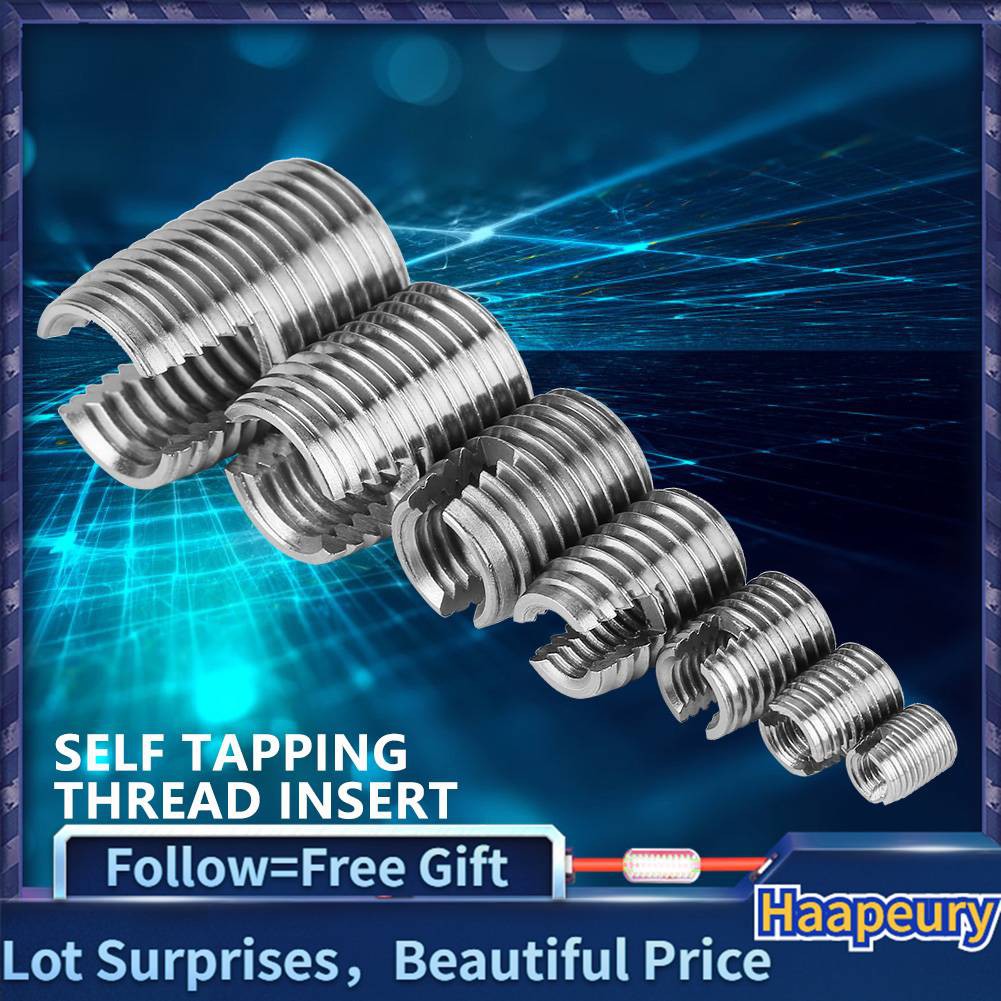 [READY STOCK] 50pcs Self Tapping SS Thread Repair Insert Kit M3 M4 M5 ...