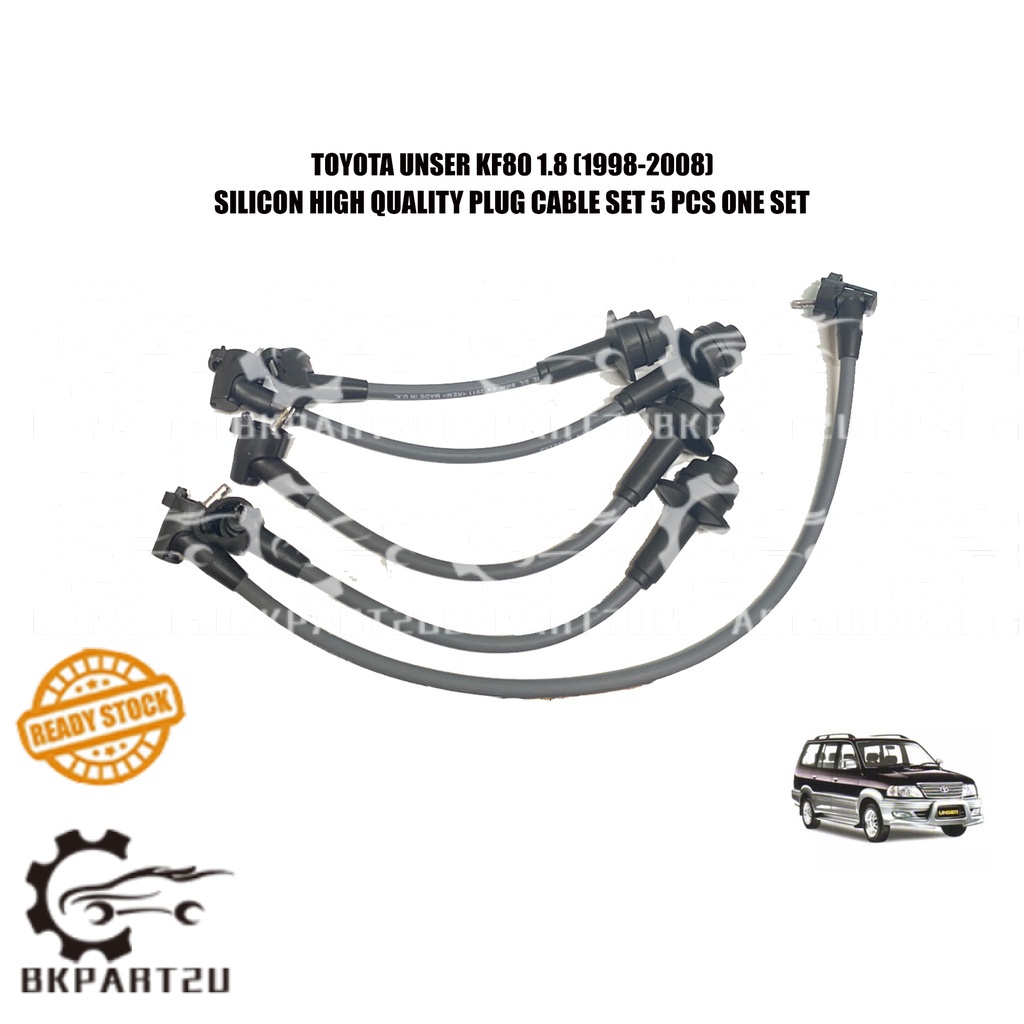 TOYOTA UNSER KF80 1.8 (1998-2008) PLUG CABLE 5 CABLE ONE SET SOTONG ...