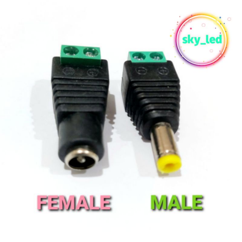 High quality Male DC cctv connector / DC Male jack / Female power jack ...
