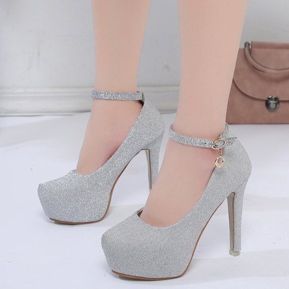 Fashionhomez 8207 Tiara Stiletto Wedding Heel ( size 34-39 ) | Shopee ...