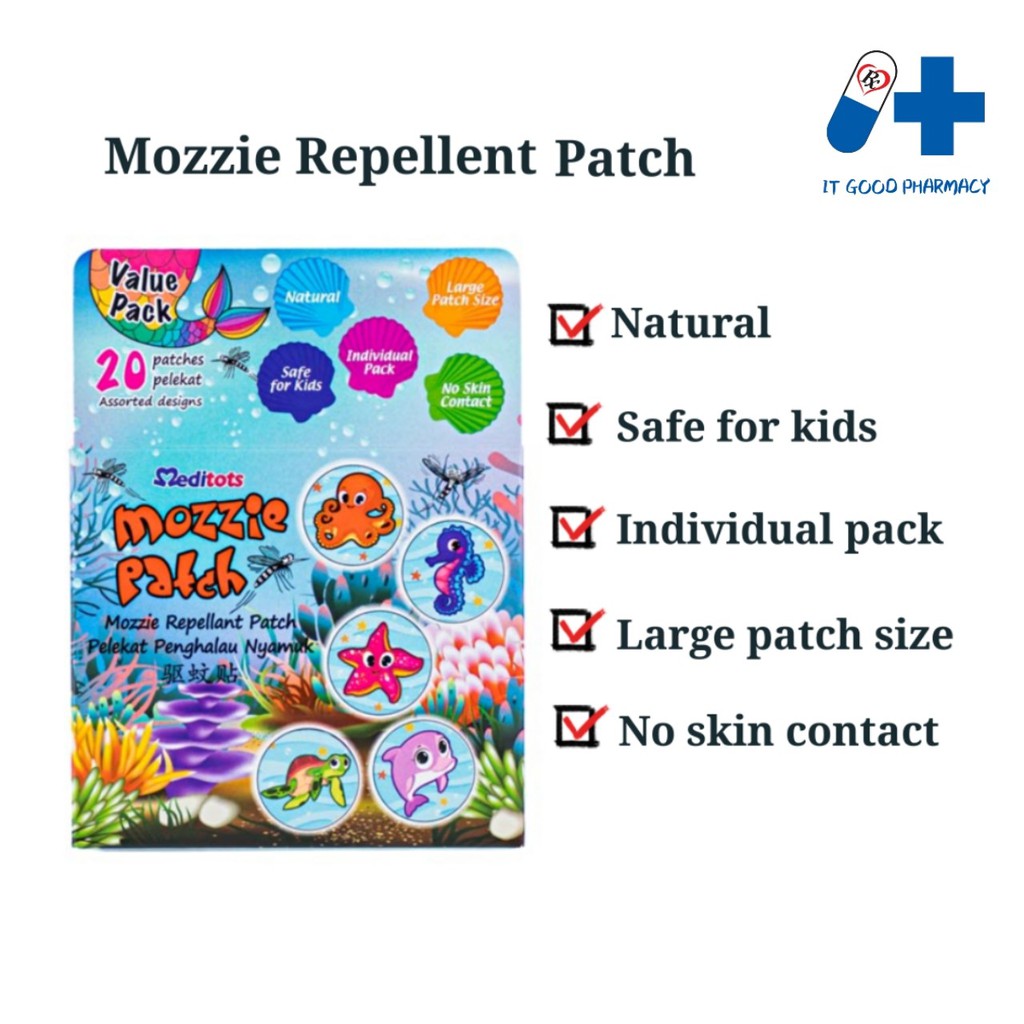 Meditots Mozzie Repellant Patch 20s [Exp 03/2024] | Shopee Malaysia