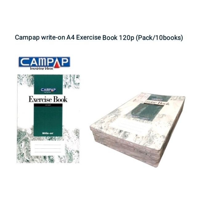 Campap Write-On CW2507 A4/ 70gsm / 120 pages Exercise Note Book (pack ...