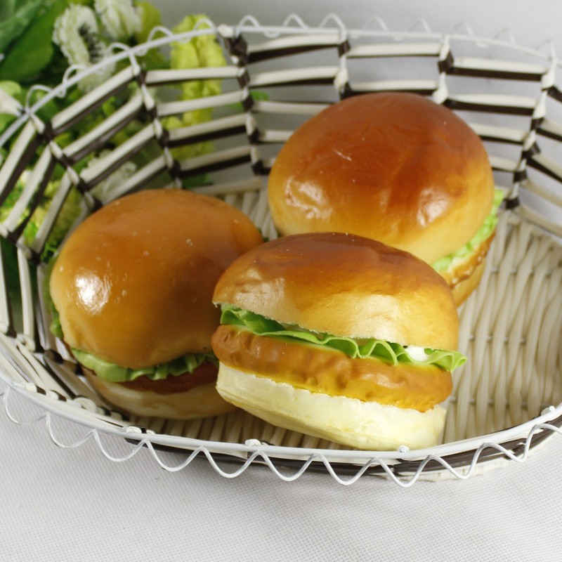 Life-sized Artificial Burger Bread gift decoration Props Pretend Play ...