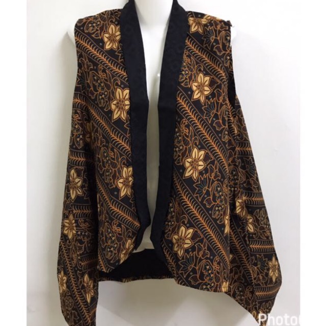 Plus Size Batik Cardigan (Floral Stripes) | Shopee Malaysia