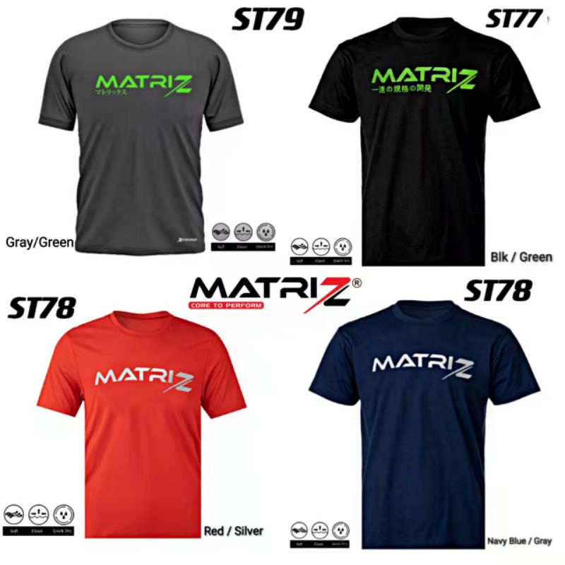 Matriz ST-Series Dry Fit Badminton T-shirts | Shopee Malaysia