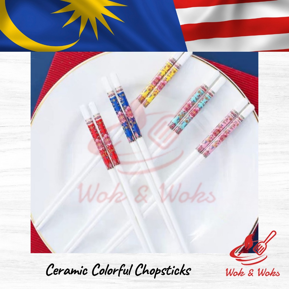 Classic Ceramic Chopsticks / Penyepit Seramik Klasik (1 Pair) | Shopee ...