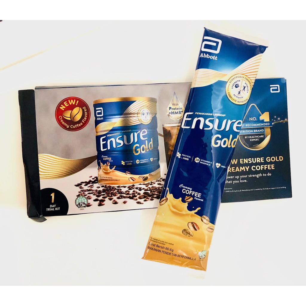 Ensure Gold Vanilla / Wheat /Coffee Sachet 60.6g | Shopee Malaysia