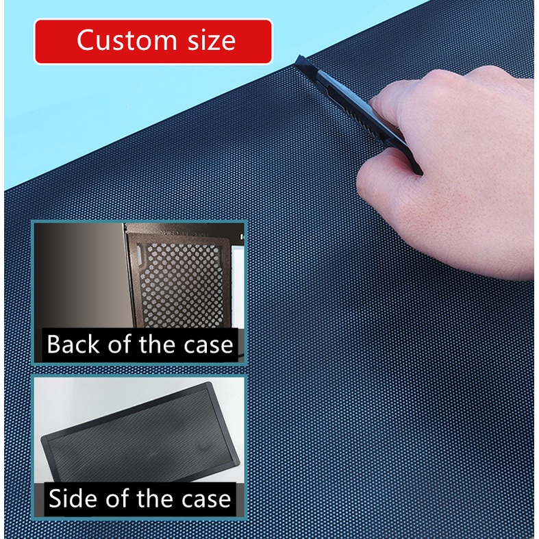Ready Stock DIY 30x100cm Computer Mesh PVC PC Case Fan Cooler Black ...