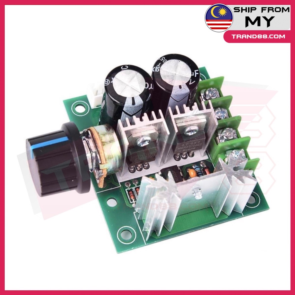 12V-40V 10A PWM DC Motor Speed Controller Dimmer Voltage Regulator with ...