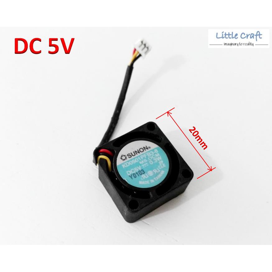 DC 5V 3 Pin 20x20x10mm Cooling Fan For 3D Printer, Arduino, Raspberry ...