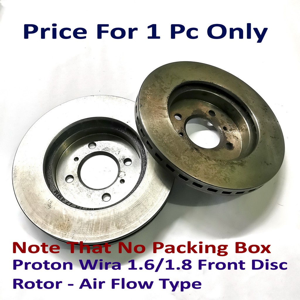 Proton Wira 1.6/1.8 254mm Front Disc Rotor - Air Flow Type | Shopee ...