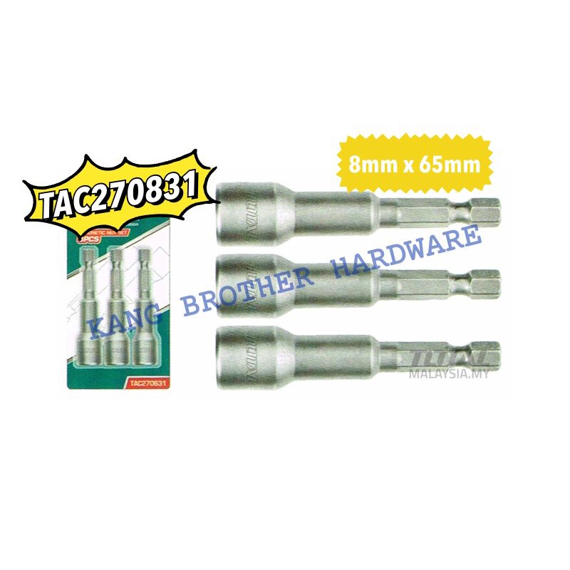 TOTAL Magnetic Nut Set 8mm x 65mm(L) - TAC270831 | Shopee Malaysia