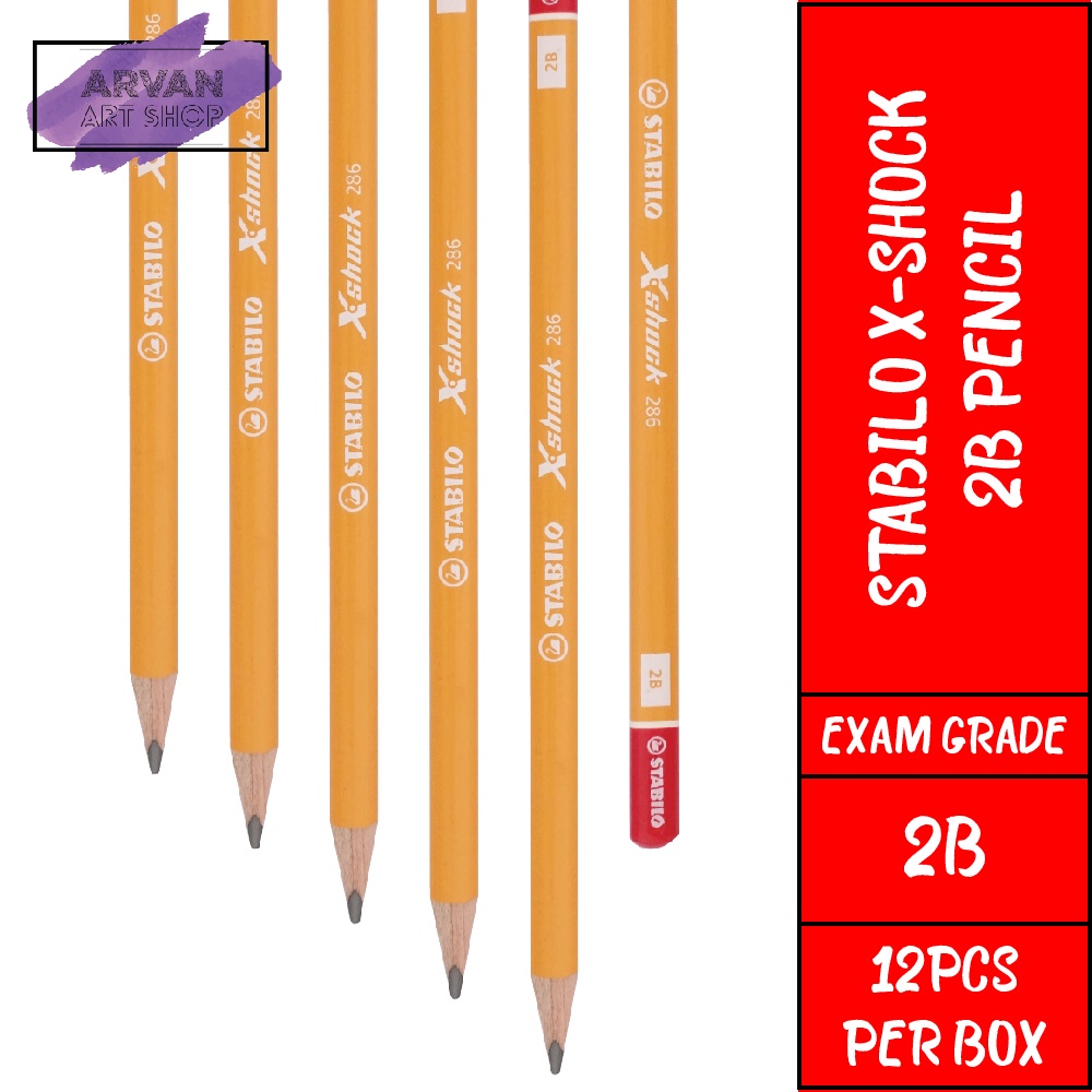 Stabilo X-Shock 2B Pencil - Graphite Pencil - Pensel 2B (Box of 12's ...