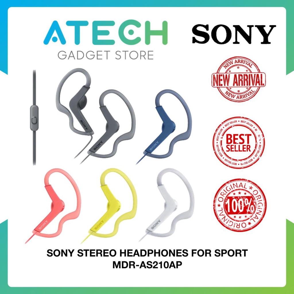 Sony MDR-AS210AP Sports In-Ear Headphones (Splash proof, built-in ...
