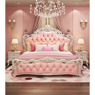 Pink European Bed Frame Pink Princess European Bed Frame Premium PU ...