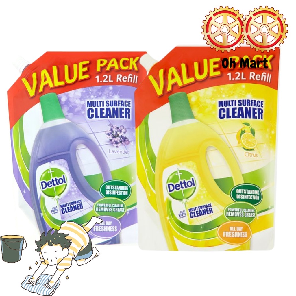 Dettol Multi Surface Cleaner 1.2 Litre Refill Value Pack | Shopee Malaysia