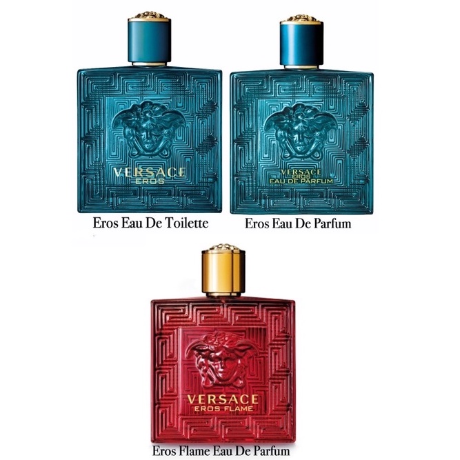 Versace Eros Edp / Flame / Eros Edt For Men 100ml (0riginal) | Shopee ...