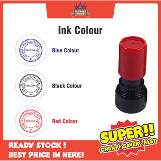 Rubber Stamp Chop self ink stamp stamps colop Flash Stamp Round Chop Preink bulat cop Pre ink ...