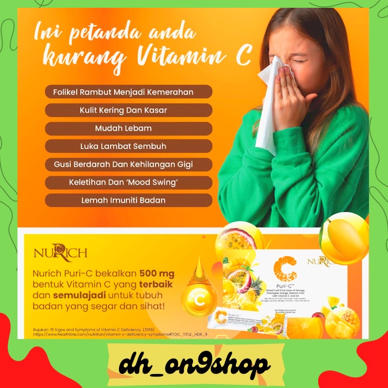 [ READY STOCK ] NURICH PURI-C DAILY VITAMIN C KIDS & ADULT💯-dh_on9shop ...