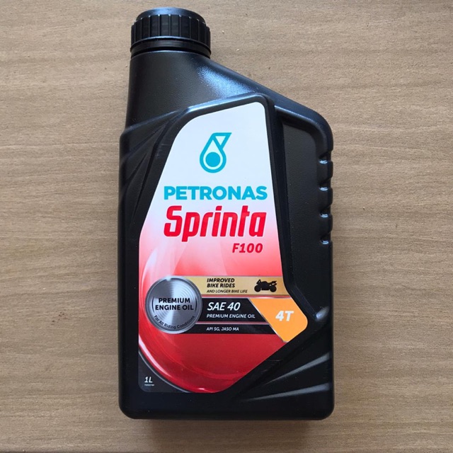 (NEW STOCK) (100% ORIGINAL ) PETRONAS SPRINTA F100 SAE40 ENGINE OIL 4T (1 LITER) 100% ORIGINAL ...