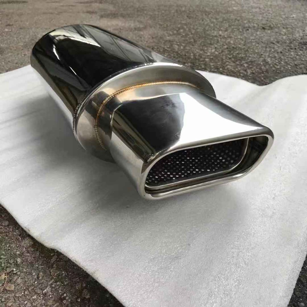 HKS Muffler import Oval Muffler Bass Silent exhaust 2" Inlet Proton ...