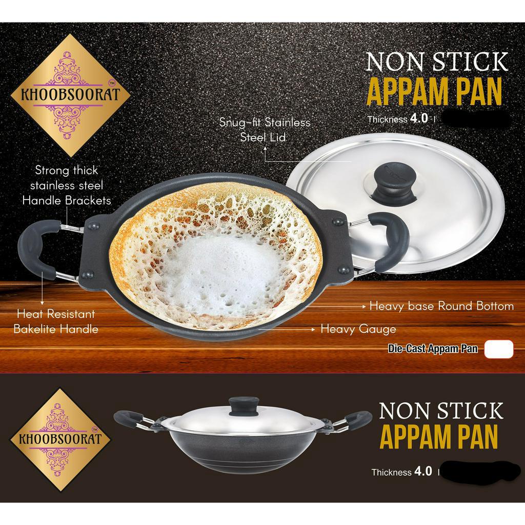 Khoobsoorat Appachatty/Appam pan Xtra Deep(22CM)/Normal(22cm) | Shopee ...