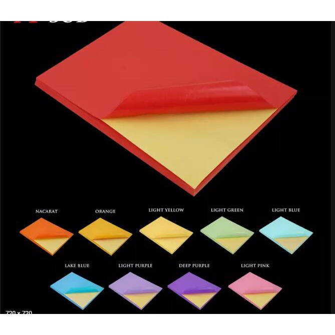 (50pcs) Neon Color Printable Sticker Paper A4 ,80gsm,matte for inkjet ...