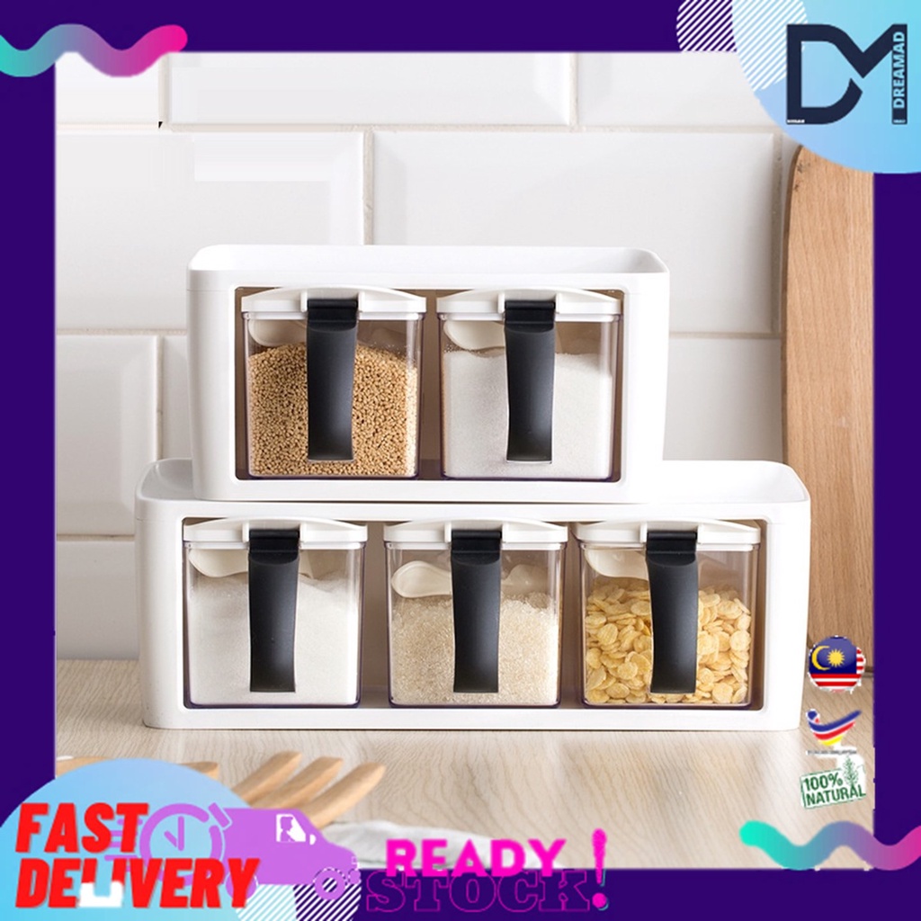 Dreamad Modern Premium Seasoning Set Spice Rack With Spoon Rempah ...