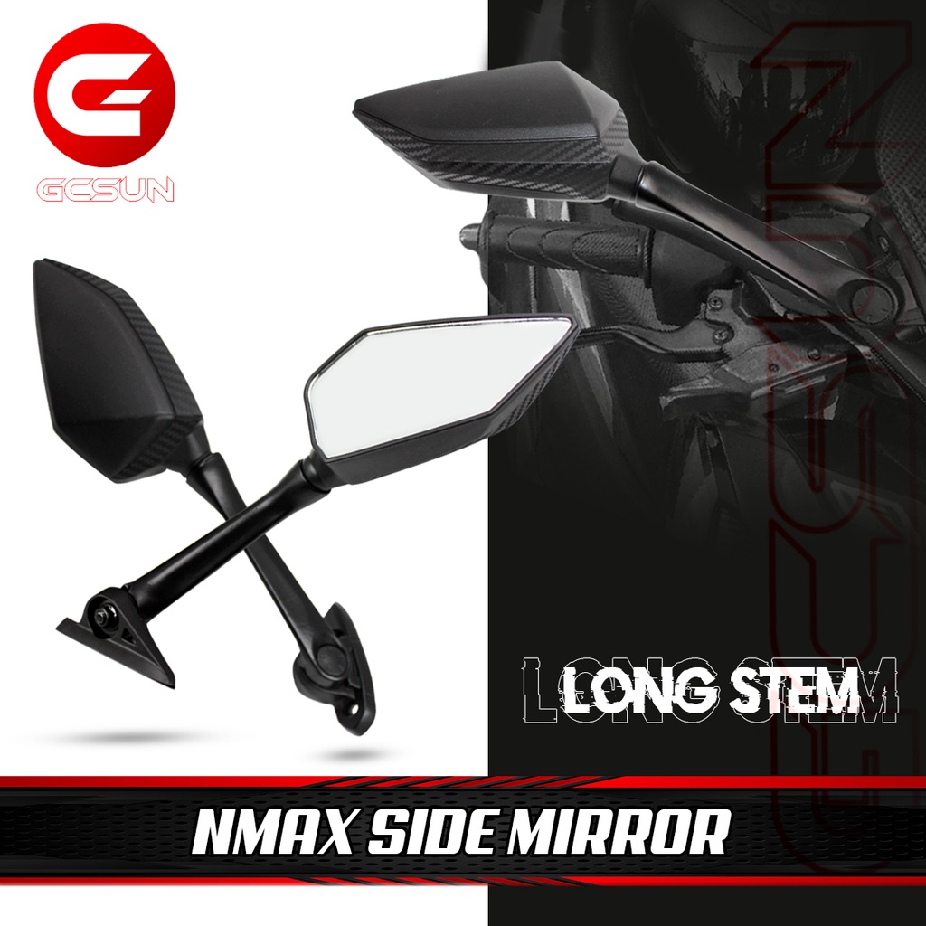 NMAX SIDE MIRROR LONG STEM CARBON - GCSUN | Shopee Malaysia