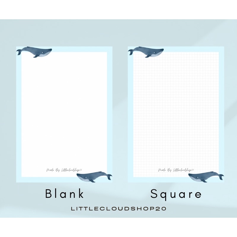 🐋 Printable Digital A4/A5 whale letter paper set PDF 🐋 | Shopee Malaysia