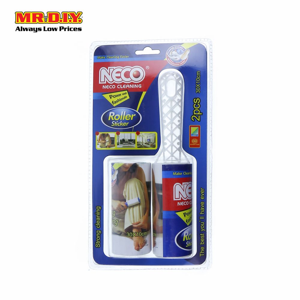 NECO 2 in 1 Cleaning Roller Sticker Set with Roller Sticker Refill ...