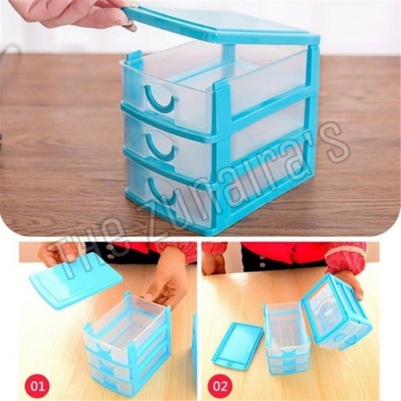 !!!3 tier!!! mini drawer storage box for office and home use | Shopee ...